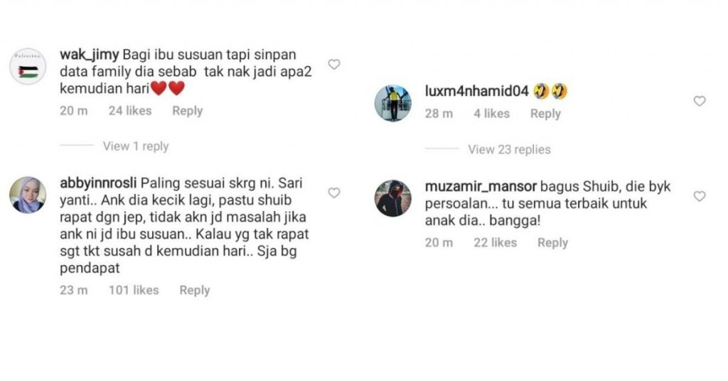 “Sari Yanti Sesuai Jadi Ibu Susuan Ayash Affan” – Pendapat Netizen