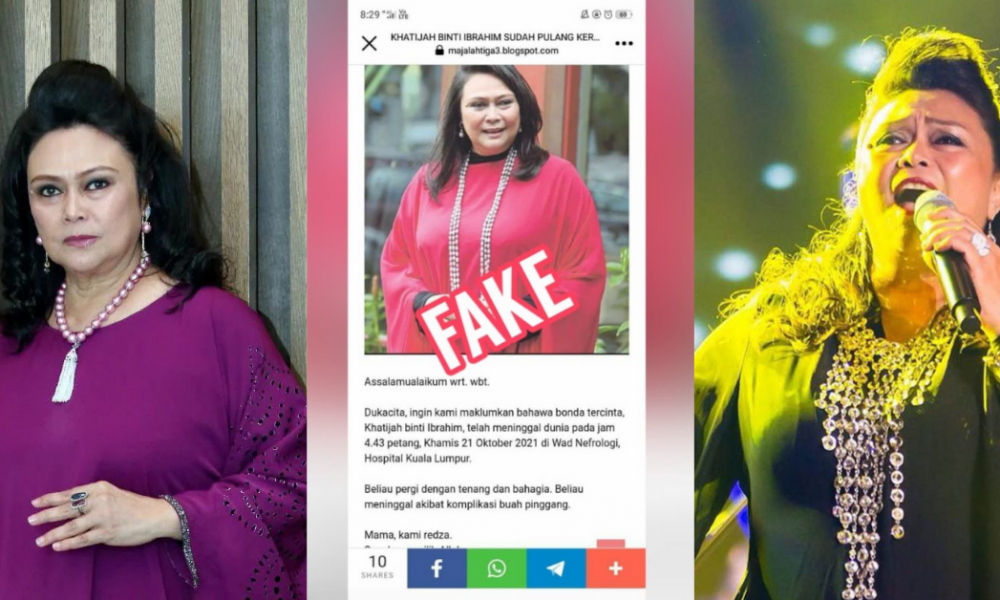 “Saya Sihat Dan Baik-Baik Sahaja” – Khadijah Ibrahim Didakwa Sudah Meninggal Dunia