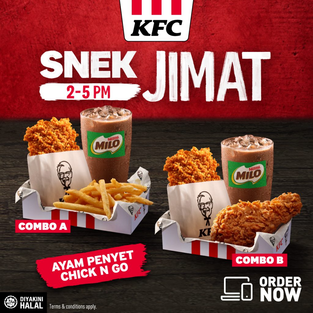 Nikmati Ayam Penyet Chick N Go Di KFC Dari 2-5 Petang, Hanya Dari RM7.99