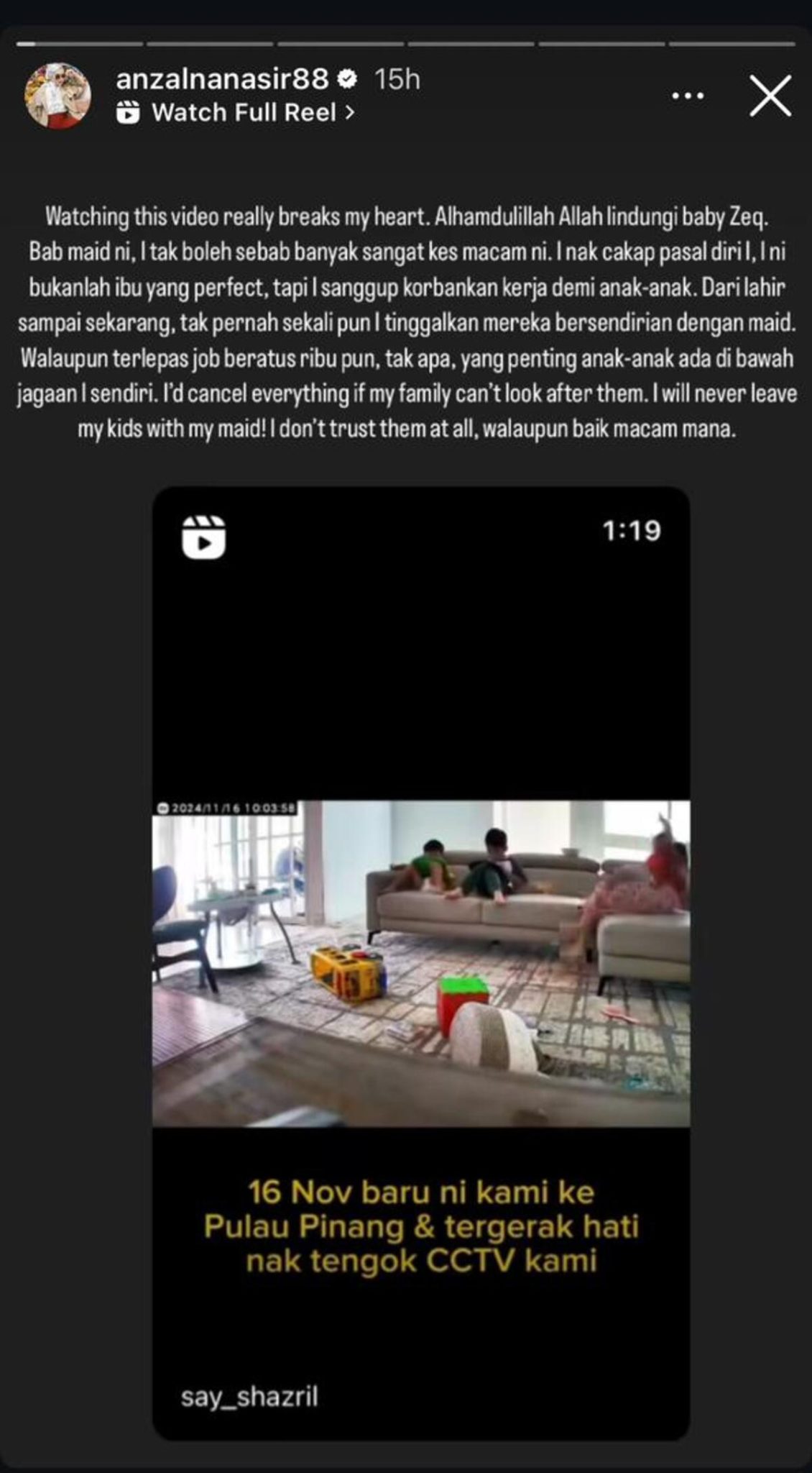 “Saya Takkan Tinggalkan Anak Dengan Pembantu Rumah, Saya Tak Percaya Mereka Walau Baik Macam ...