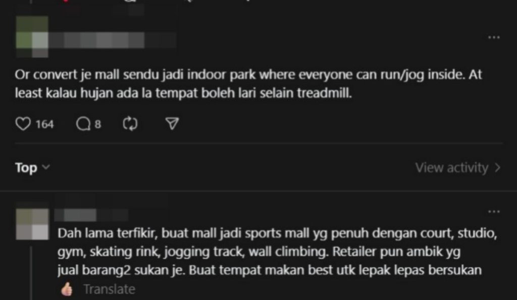 Ramai ‘Jogging’ Di Trek Baru KLCC Park, Netizen Mahu Idea Guna Mall ‘Sendu’ Sebagai ‘Indoor Park ...