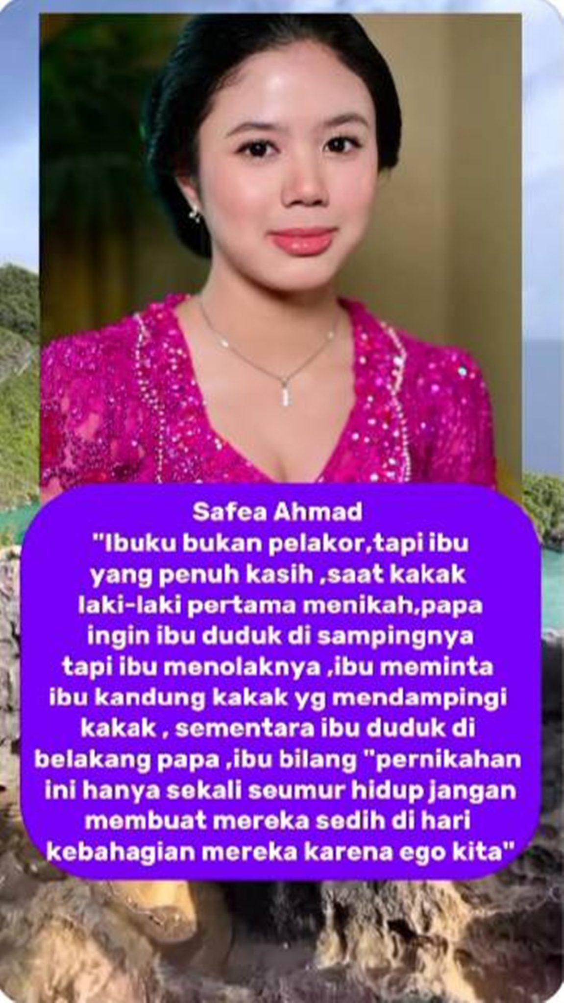 “Ibu Saya Bukan Perampas Suami Orang, Tapi Dia Ibu Yang Penuh Kasih ...