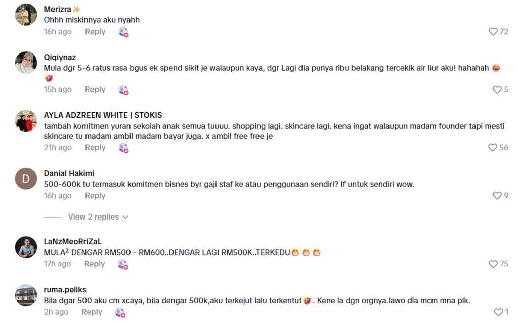 “Mestilah Ribu, Kalau 500 Ringgit I Nak Belanja Apa” – Madammu Dedah Perbelanjaan Cecah RM600K ...