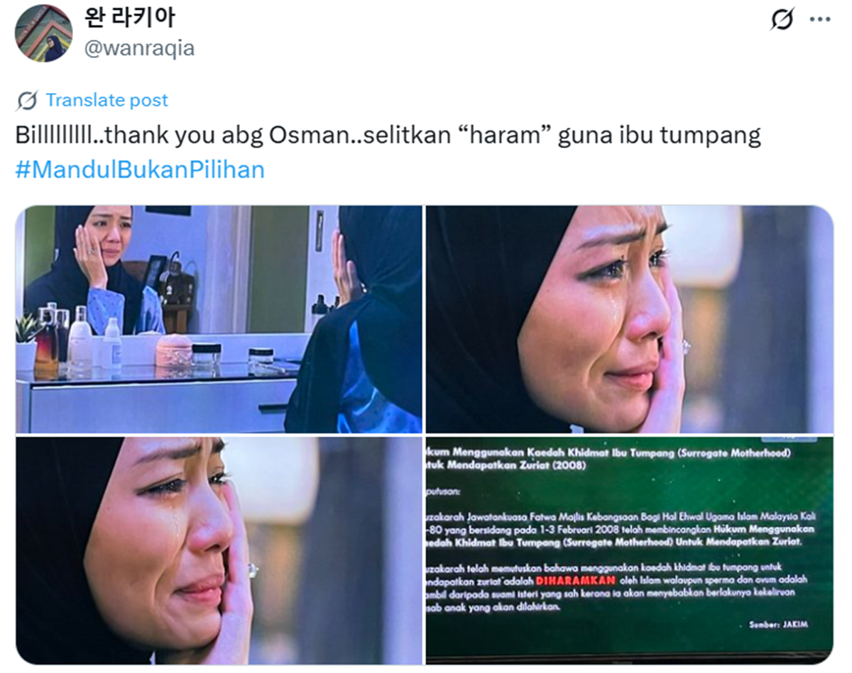 “Macam Tak Ada Agama” – ‘Mandul Bukan Pilihan’ Dikecam Papar Plot Ibu ...