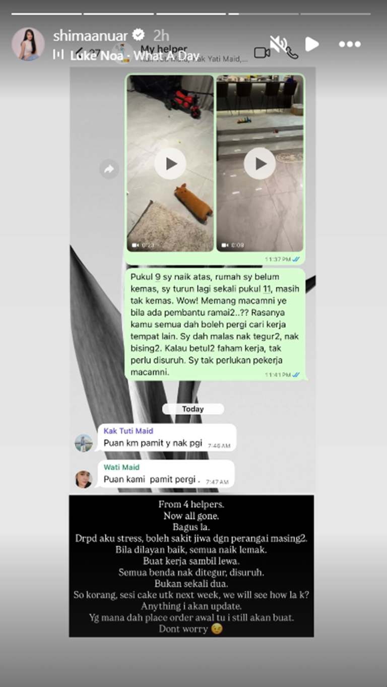 Culas Jaga Keselamatan Anak, Shima Anuar ‘Naik Hantu’ Dengan Pembantu ...