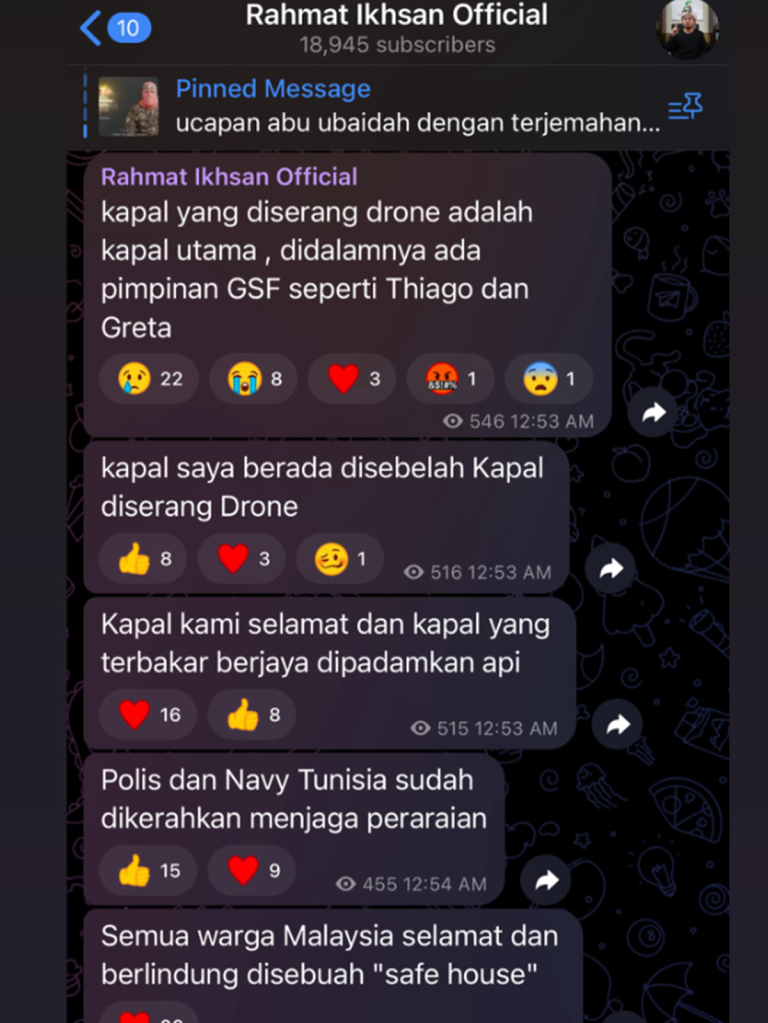 “Salah Satu Kapal Laut Kami Diserang Dron & Terbakar” – PU Rahmat ‘Update’ Situasi Terkini Di ...
