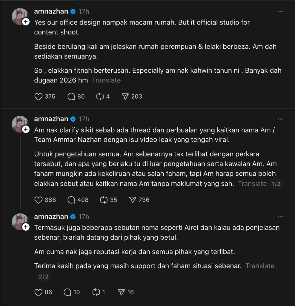 Isu Video Luc*h Tular, Ammar Nazhan Tampil Beri Penjelasan – “Am Nak ...