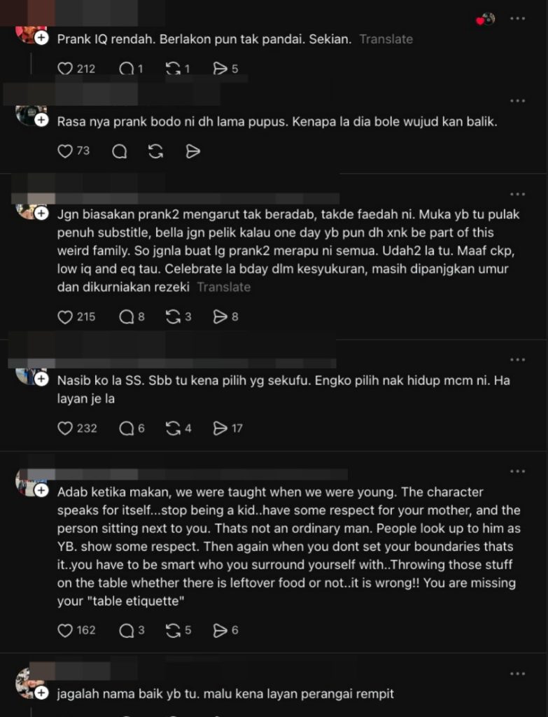 “Jagalah Nama YB, Perangai Macam Rempit” – ‘Prank’ Hari Jadi Keluarga ...