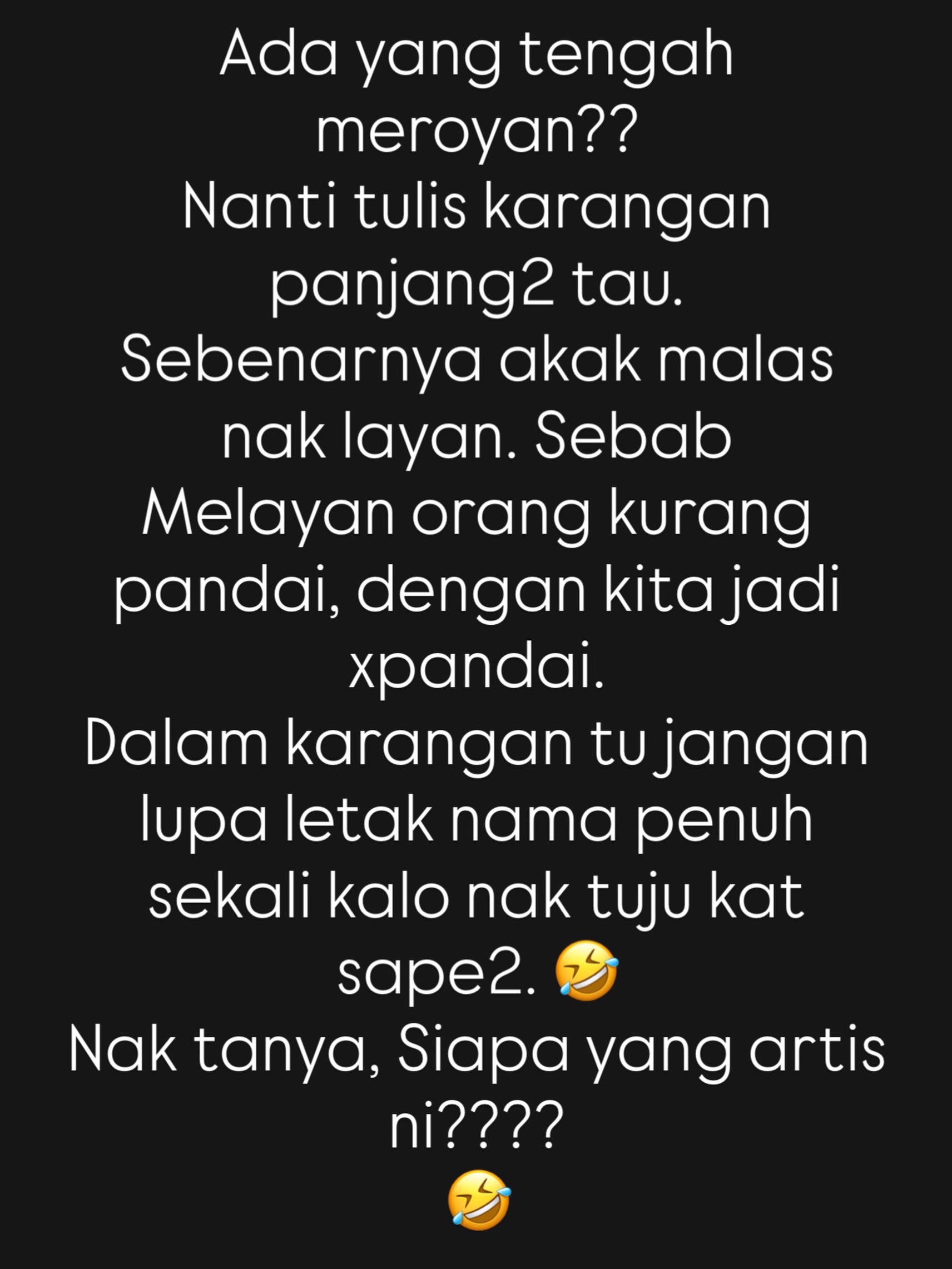 “Siapa Yang Artis Sekarang? Ada Yang Tengah Meroyan?” – Adik Datuk Seri ...